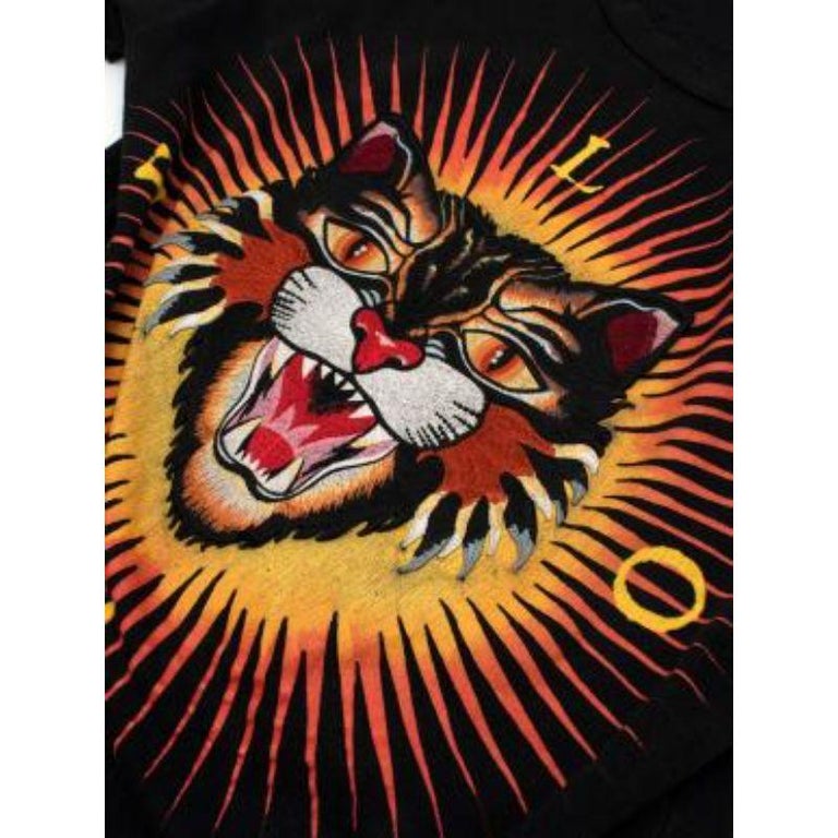 Black Treated Angry Cat T-shirt For Sale at 1stDibs