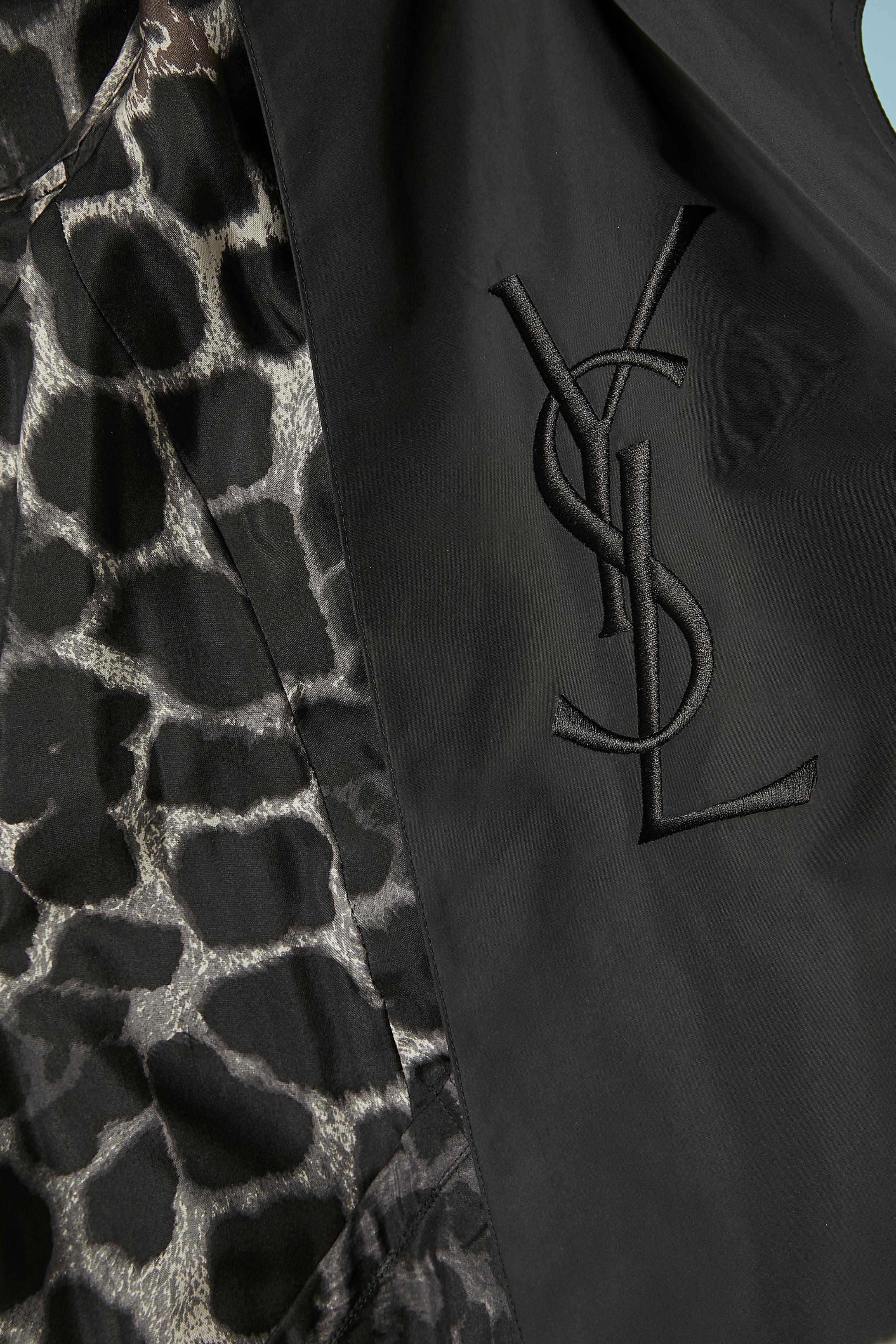Black trench coat Yves Saint Laurent at 1stDibs