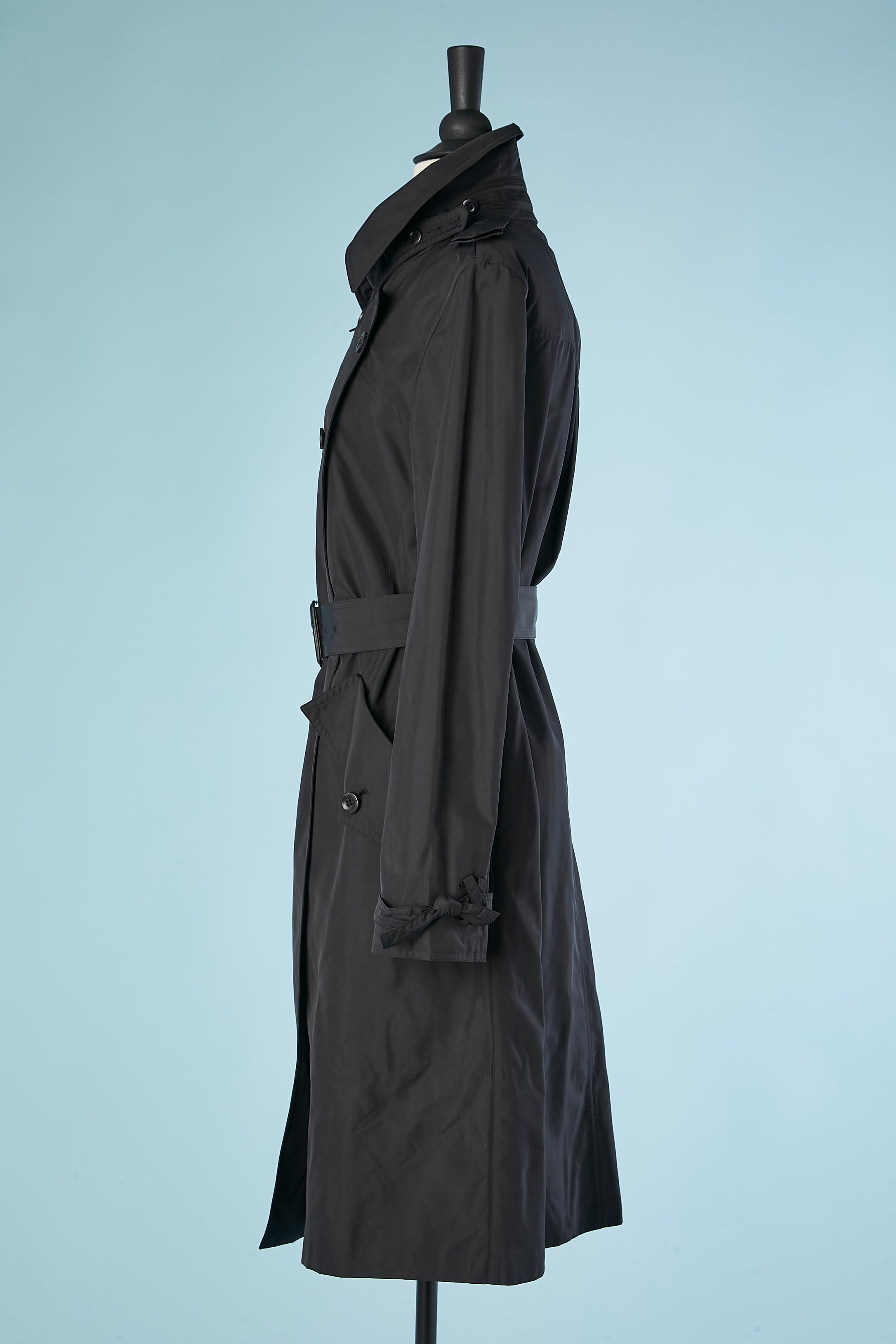 Black trench coat Yves Saint Laurent at 1stDibs