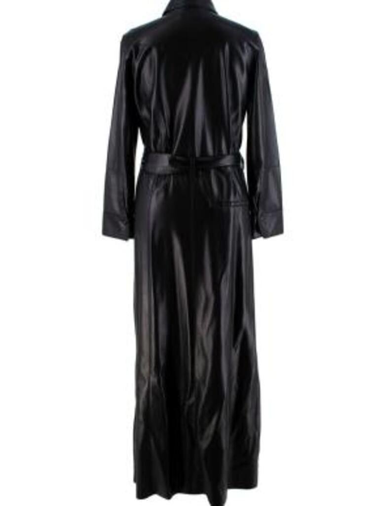 black vegan-leather Asayo shirt dress For Sale at 1stDibs