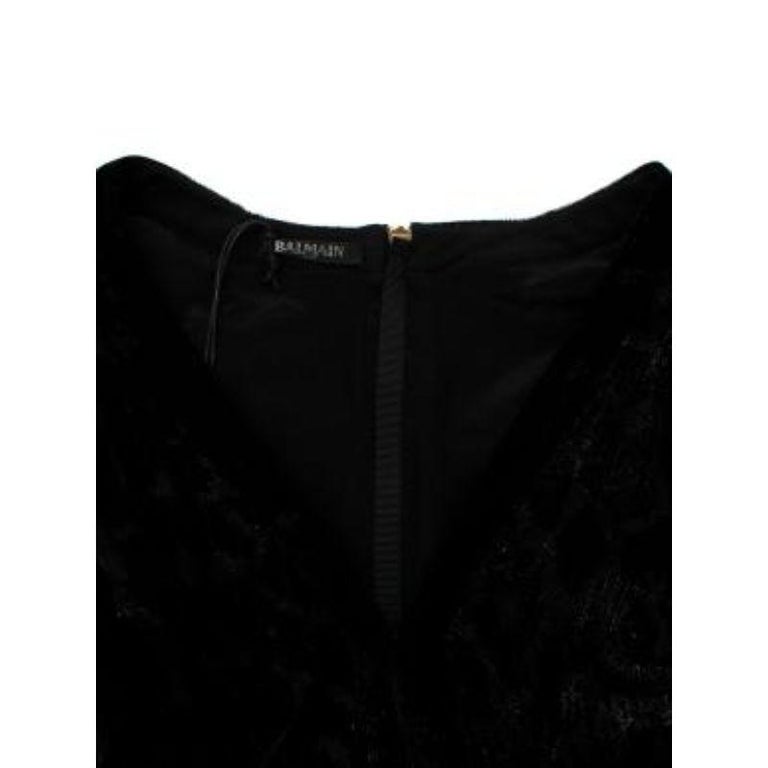 Black Velvet Devore Mini Dress For Sale at 1stDibs