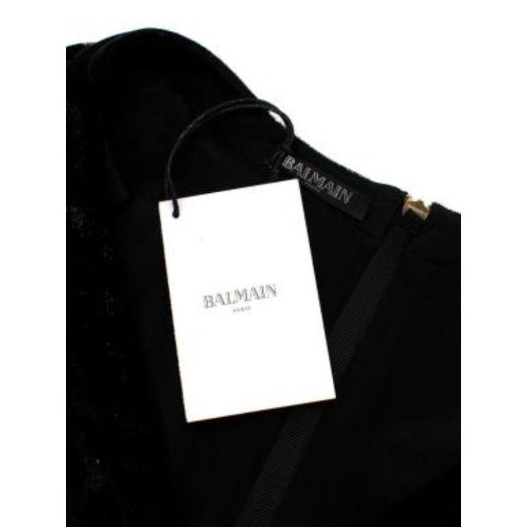 Black Velvet Devore Mini Dress For Sale at 1stDibs