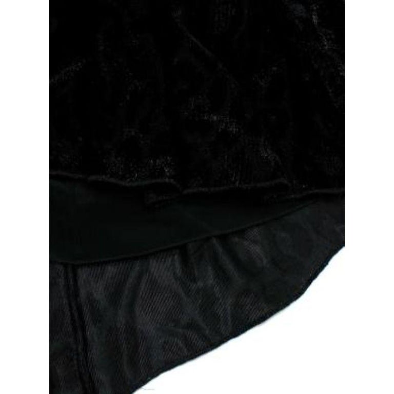 Black Velvet Devore Mini Dress For Sale at 1stDibs