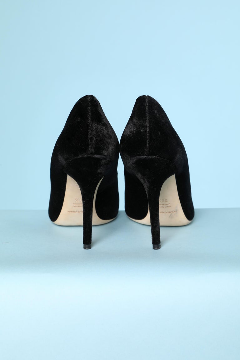 Black velvet pump Dolce and Gabbana For Sale at 1stDibs