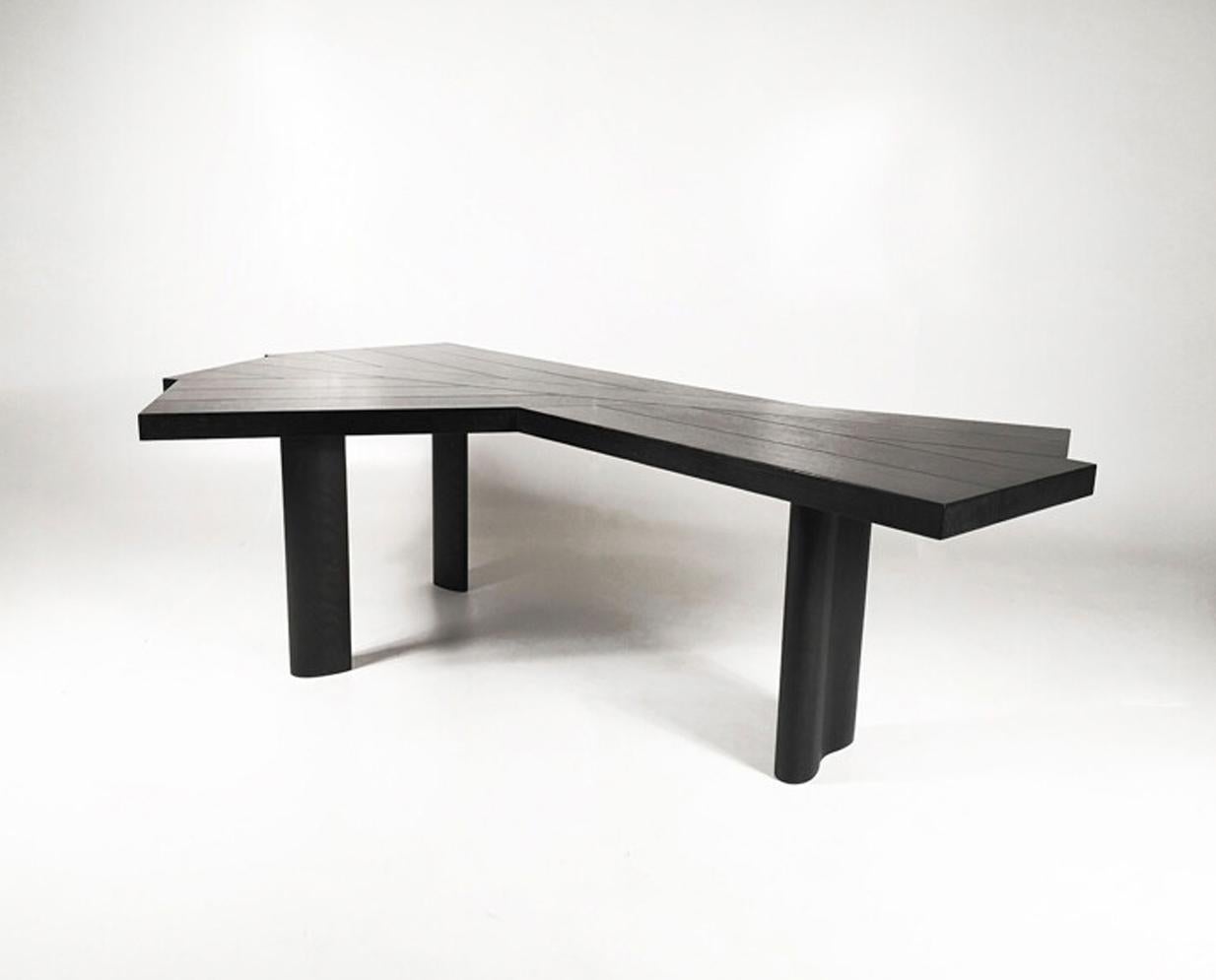 Black Ventaglio Table by Charlotte Perriand, Cassina Edition, Circa 2010 For Sale at 1stDibs