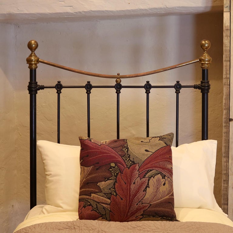Black Victorian Single Antique Bed MS49 at 1stDibs