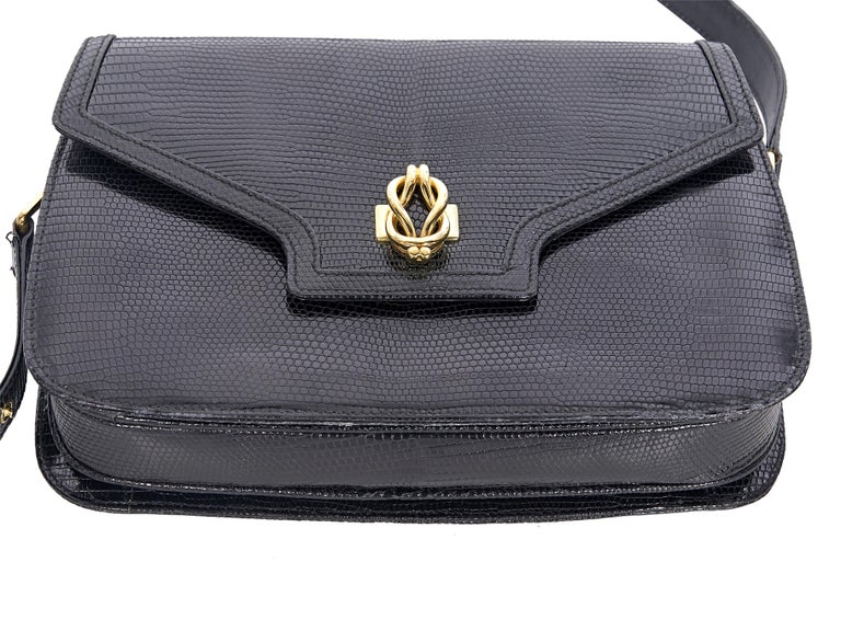 Gucci Black Snakeskin Shoulder Bag For Sale at 1stDibs