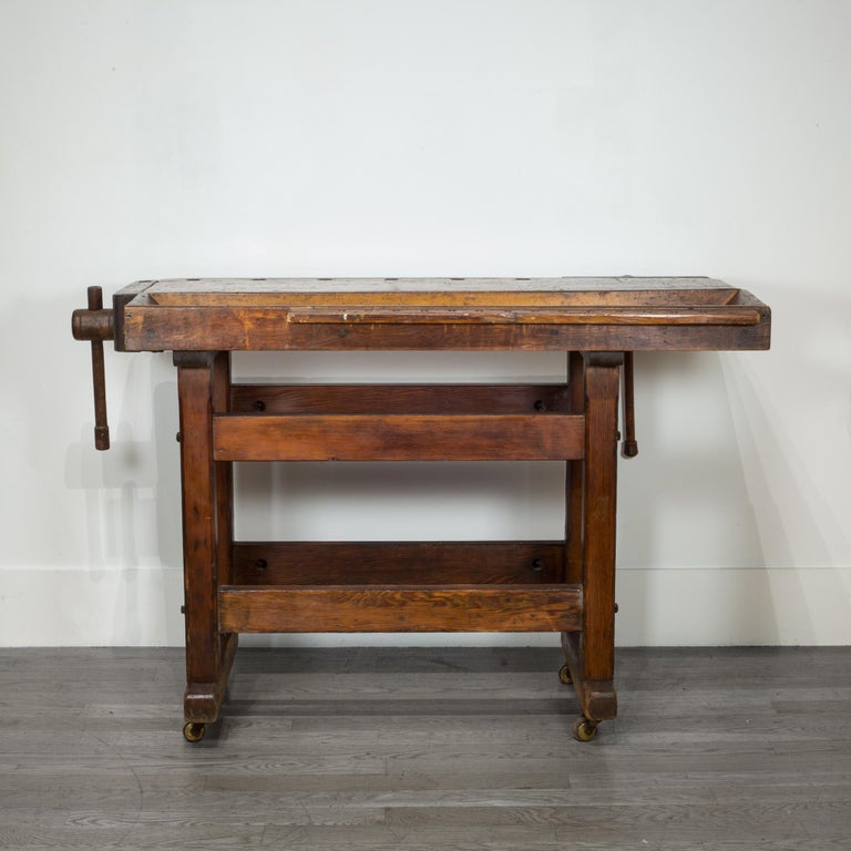 Black Walnut and Douglas Fir American Carpenter's Workbench, circa 1900 ...