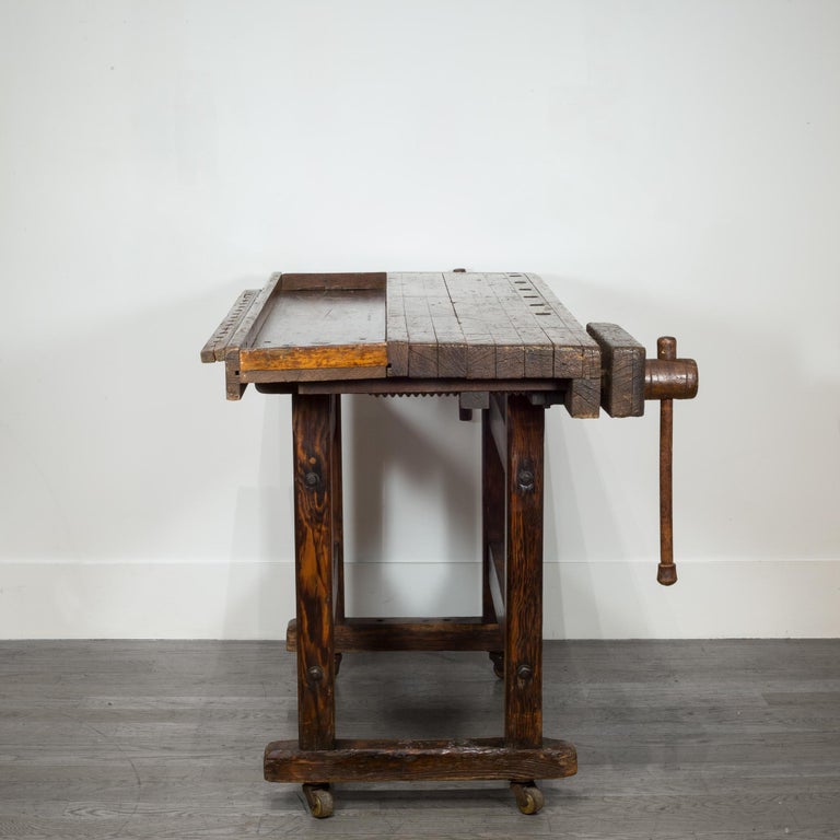 Black Walnut and Douglas Fir American Carpenter's Workbench, circa 1900 ...