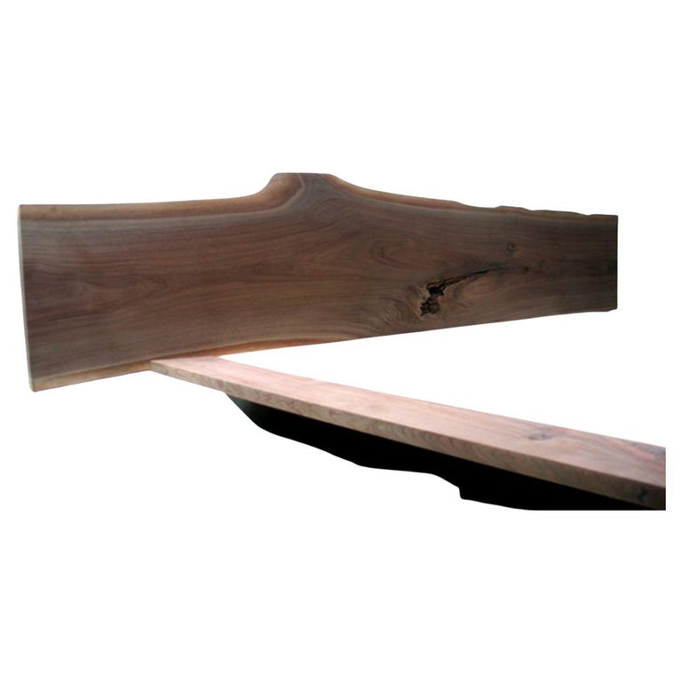 Organic Black Walnut Milled Headboard and Angled Frame with Base For ...