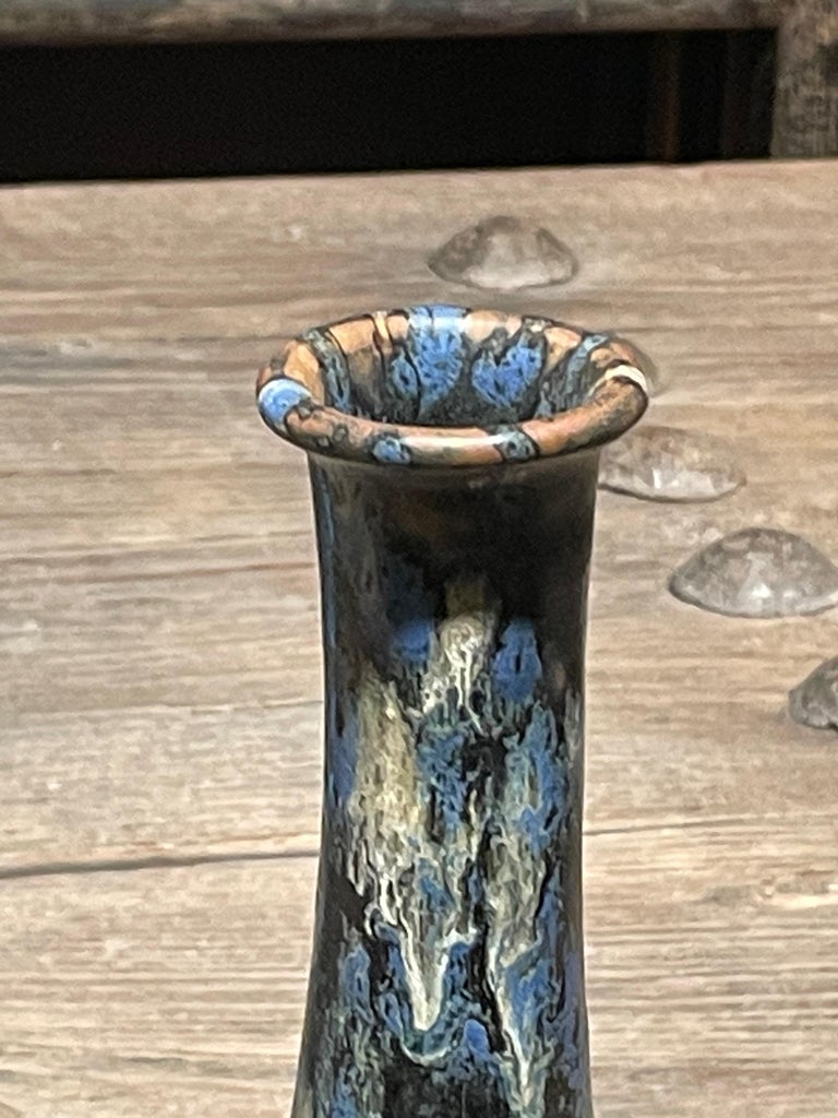 Black, White and Cream Splatter Glaze Vase, China, Contemporary For Sale at 1stDibs
