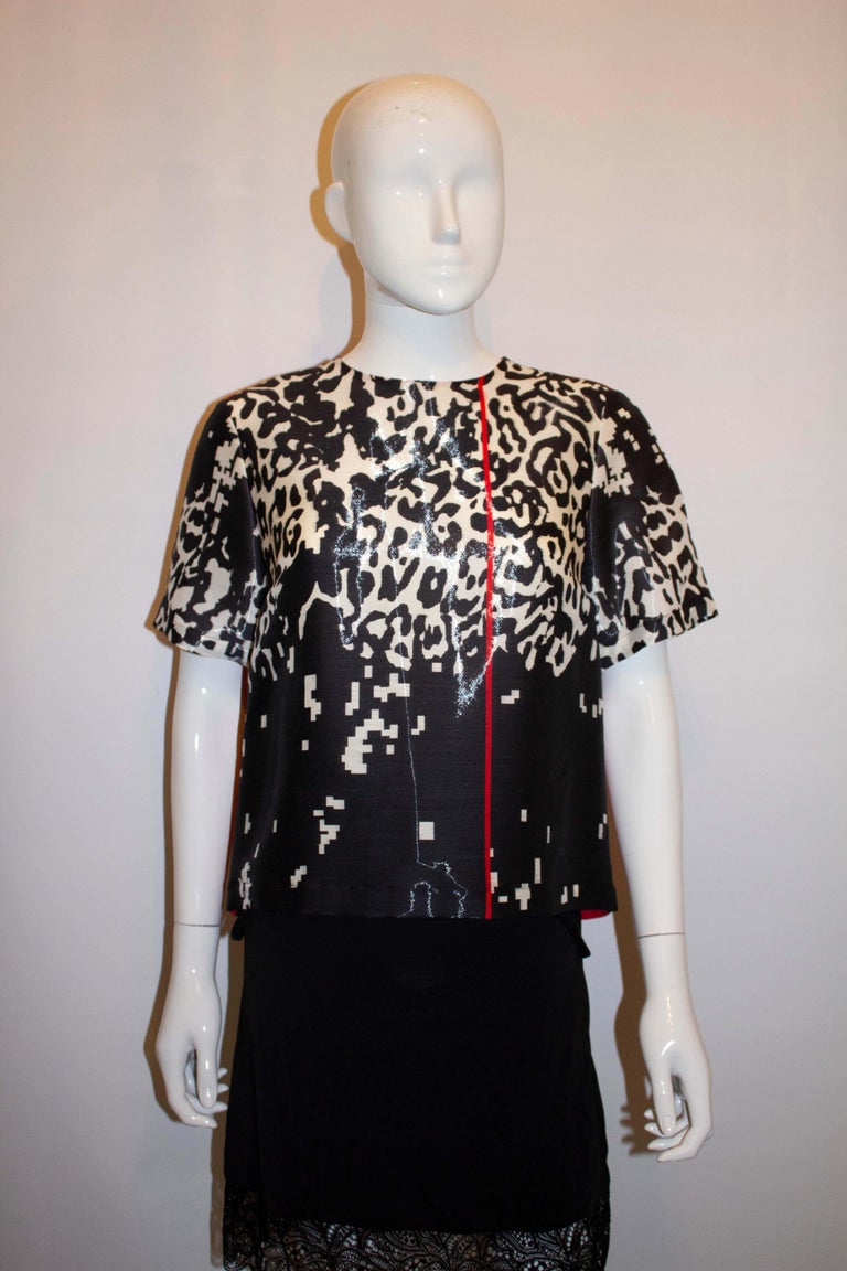 Black , White and Red Top by Preen For Sale at 1stDibs