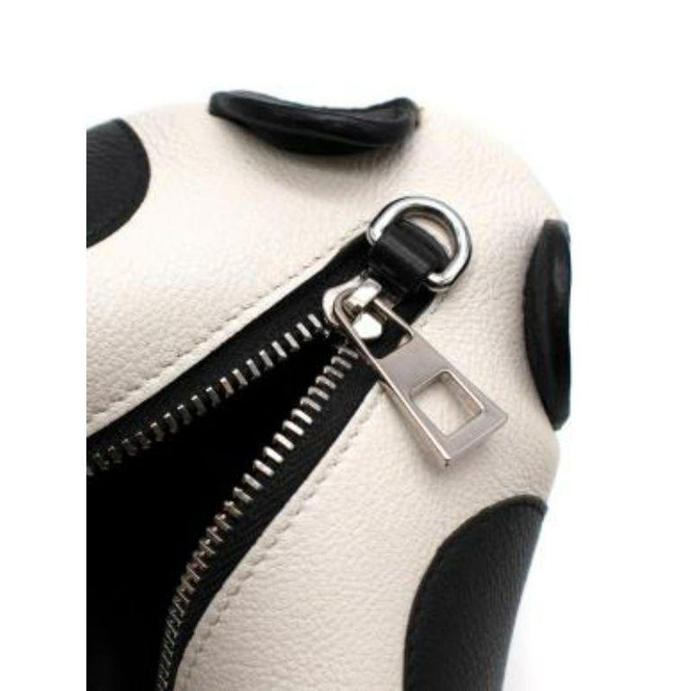 black and white leather Panda pouch For Sale at 1stDibs