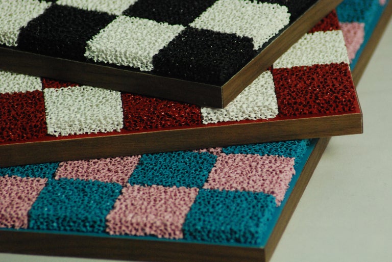 Black + White Porous Ceramic Chess + Checkers Board, Wooden Pieces ...