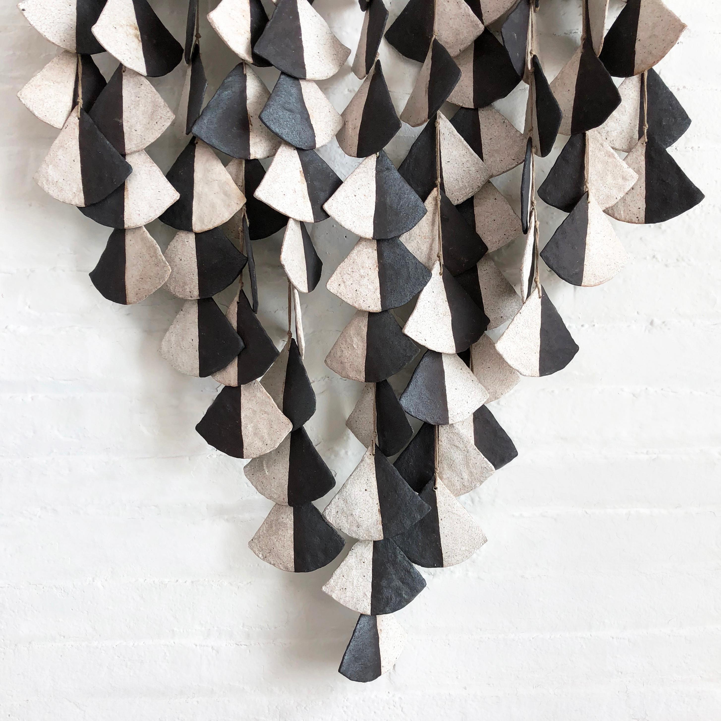 Black and White Stoneware Shell Curtain by MQuan Studio For Sale at 1stDibs