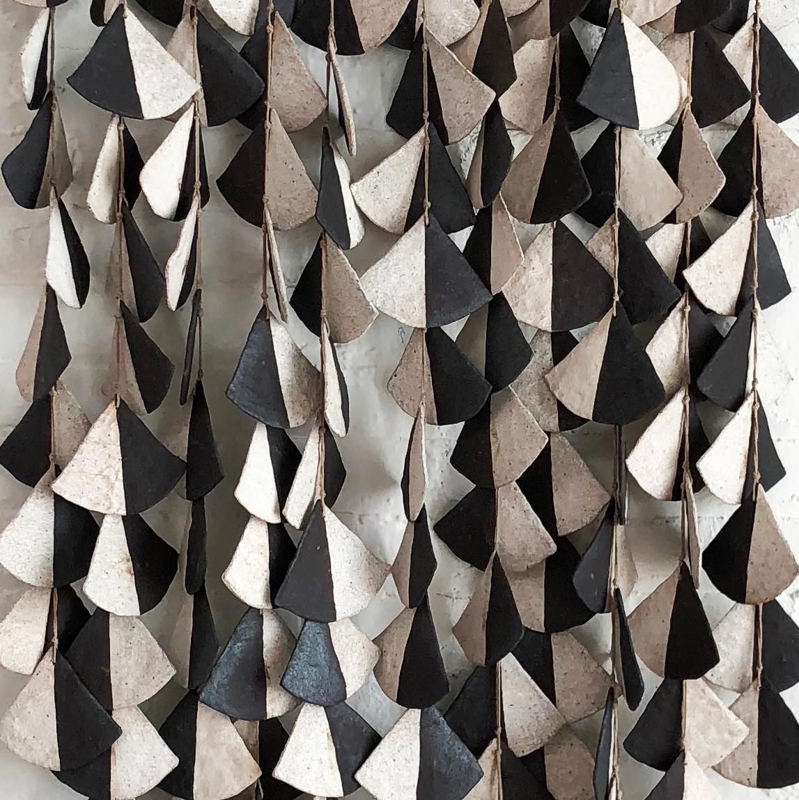Black and White Stoneware Shell Curtain by MQuan Studio For Sale at 1stDibs