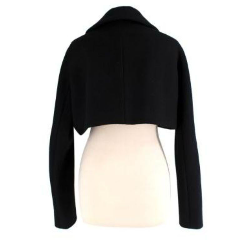 black wool cropped jacket at 1stDibs