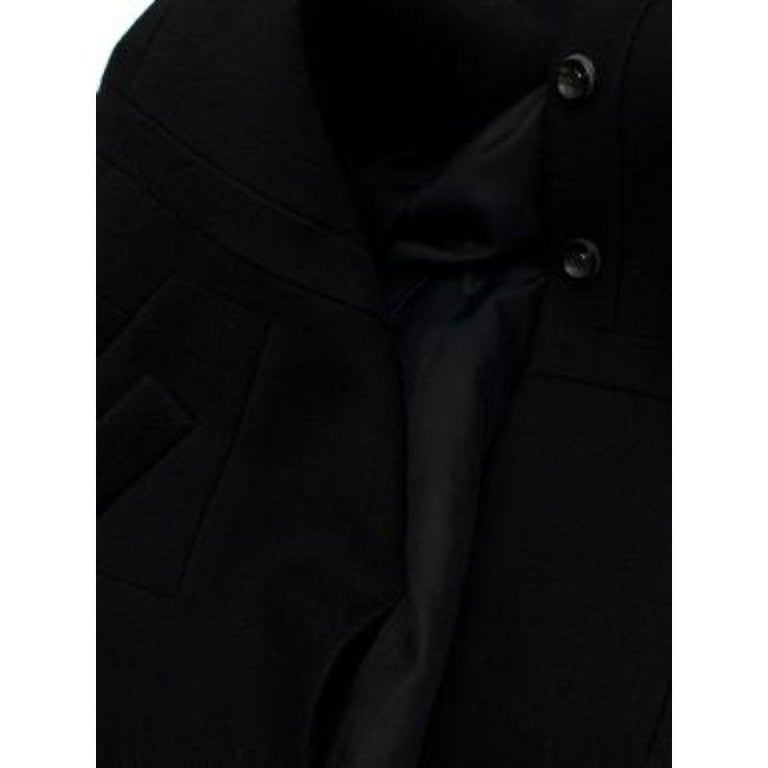 Black Wool Long Coat For Sale at 1stDibs