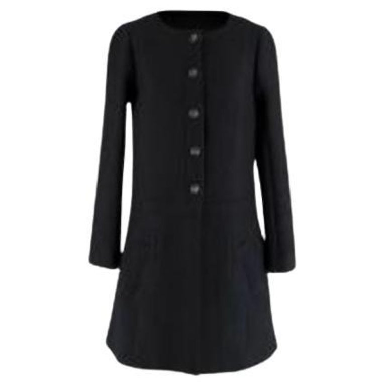 Black Wool Long Coat For Sale at 1stDibs
