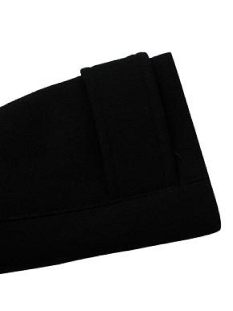 Black Wool Long Double Breasted Tailored Coat For Sale at 1stDibs
