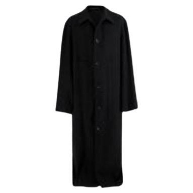 Black Wool Tailored Coat at 1stDibs