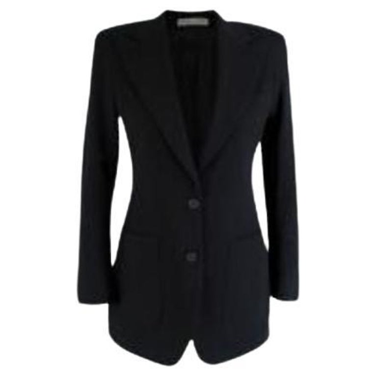 Black Wool Tailored Jacket For Sale at 1stDibs