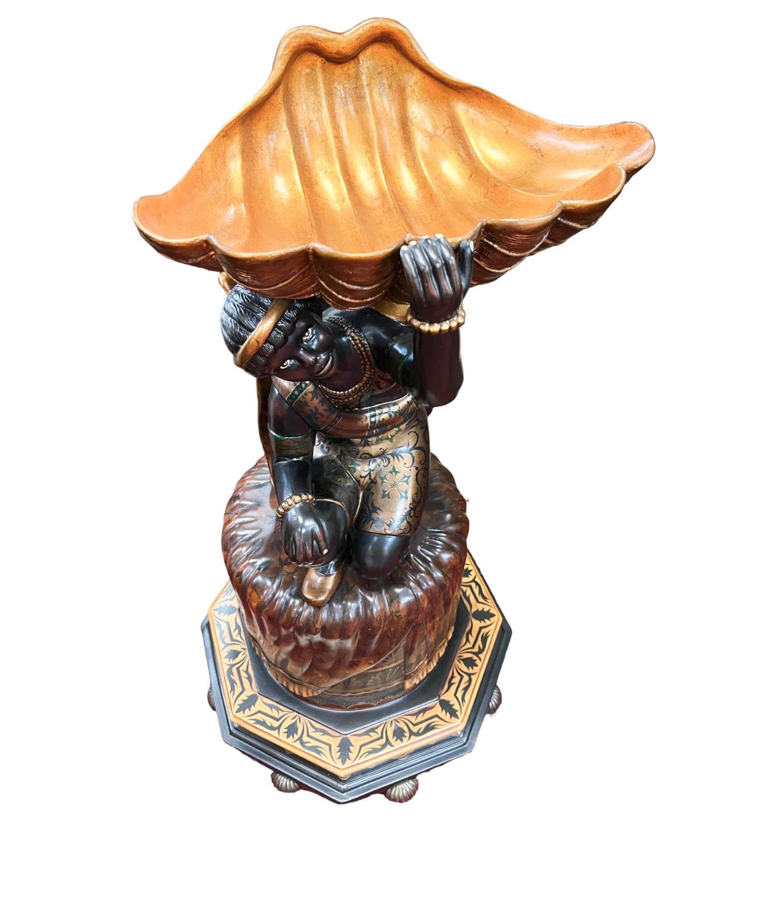 Blackamoor Polychrome Sculpture with Jardinière For Sale at 1stDibs
