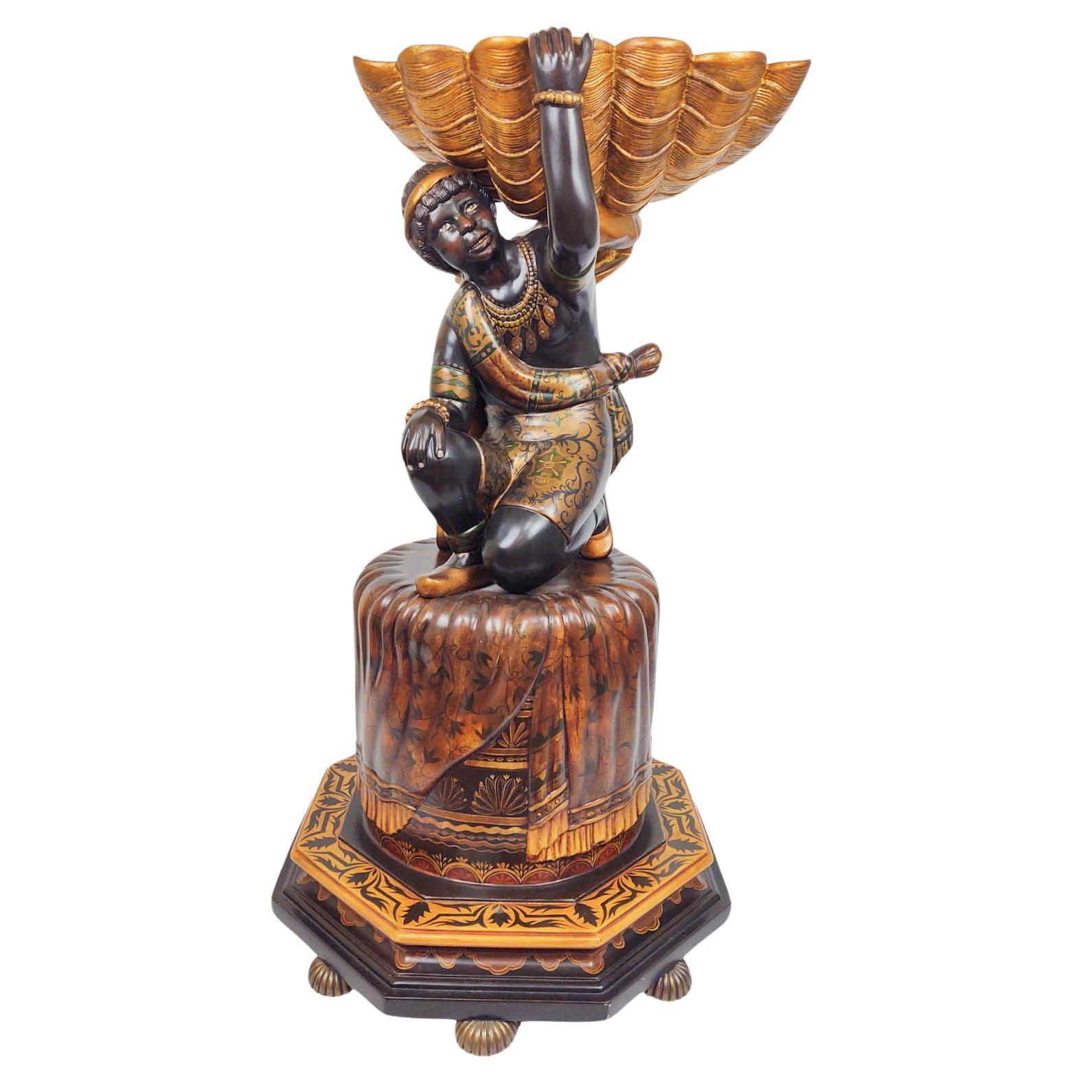 Blackamoor Polychrome Sculpture with Jardinière For Sale at 1stDibs