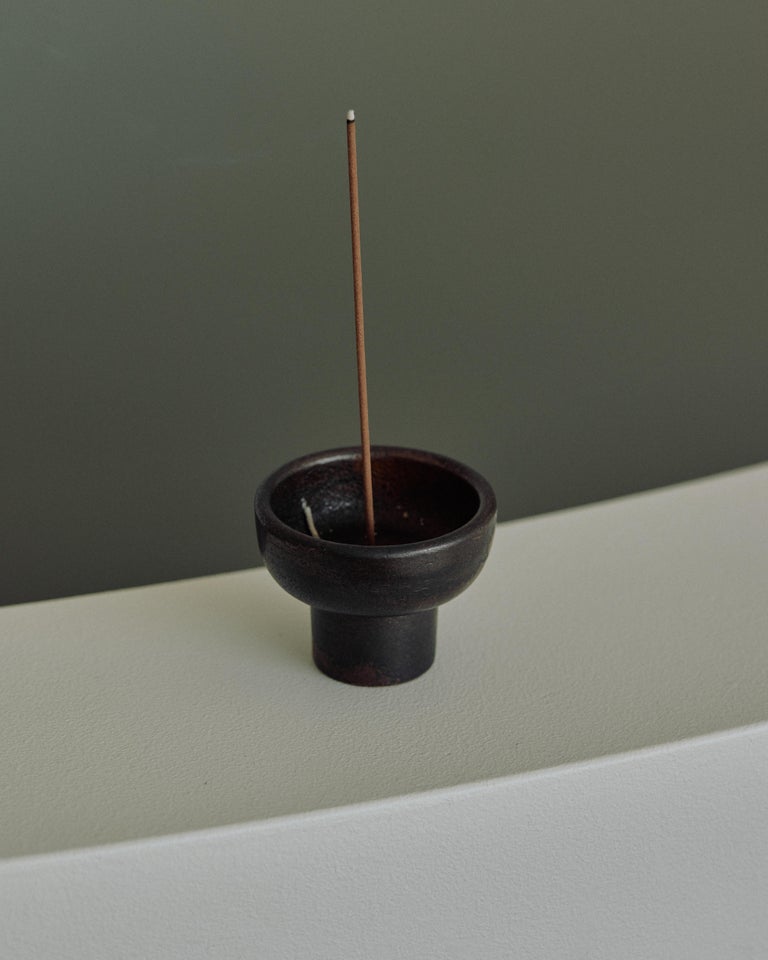 Blackened Bronze Incense Burner by Henry Wilson For Sale at 1stDibs