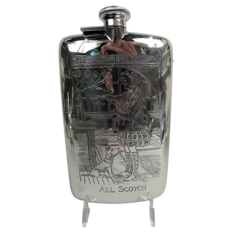 Blackinton Novelty Scotch Flask with Kilted Laird and Wee Terrier For ...