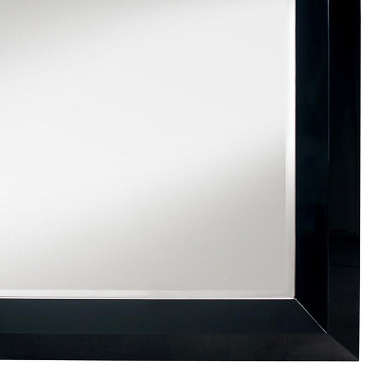 Black Square Mirror in Solid Mahogany Wood For Sale at 1stDibs