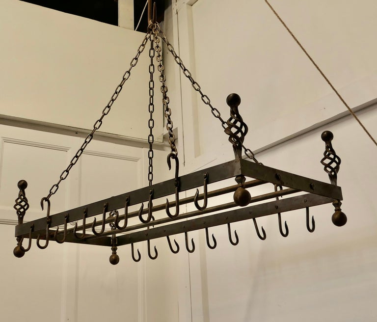 Blacksmith Made Iron Game Hanger, Kitchen Utensil or Pot Hanger For ...