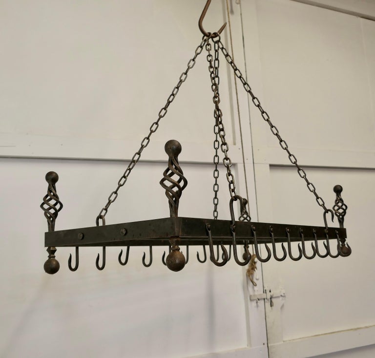 Blacksmith Made Iron Game Hanger, Kitchen Utensil or Pot Hanger For ...