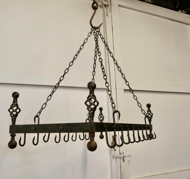 Blacksmith Made Iron Game Hanger, Kitchen Utensil or Pot Hanger For ...