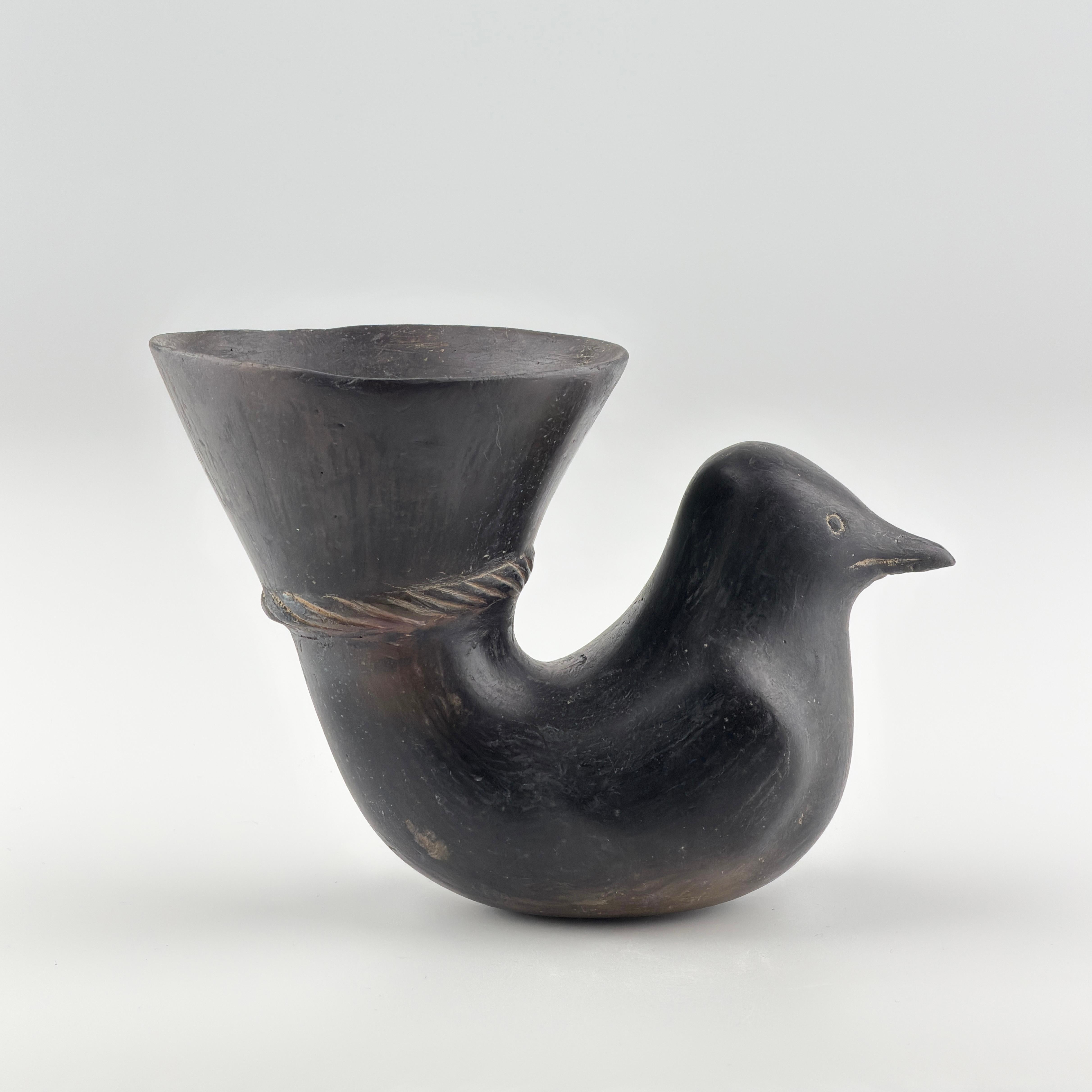 Blackware Bird-Shaped Vessel For Sale at 1stDibs