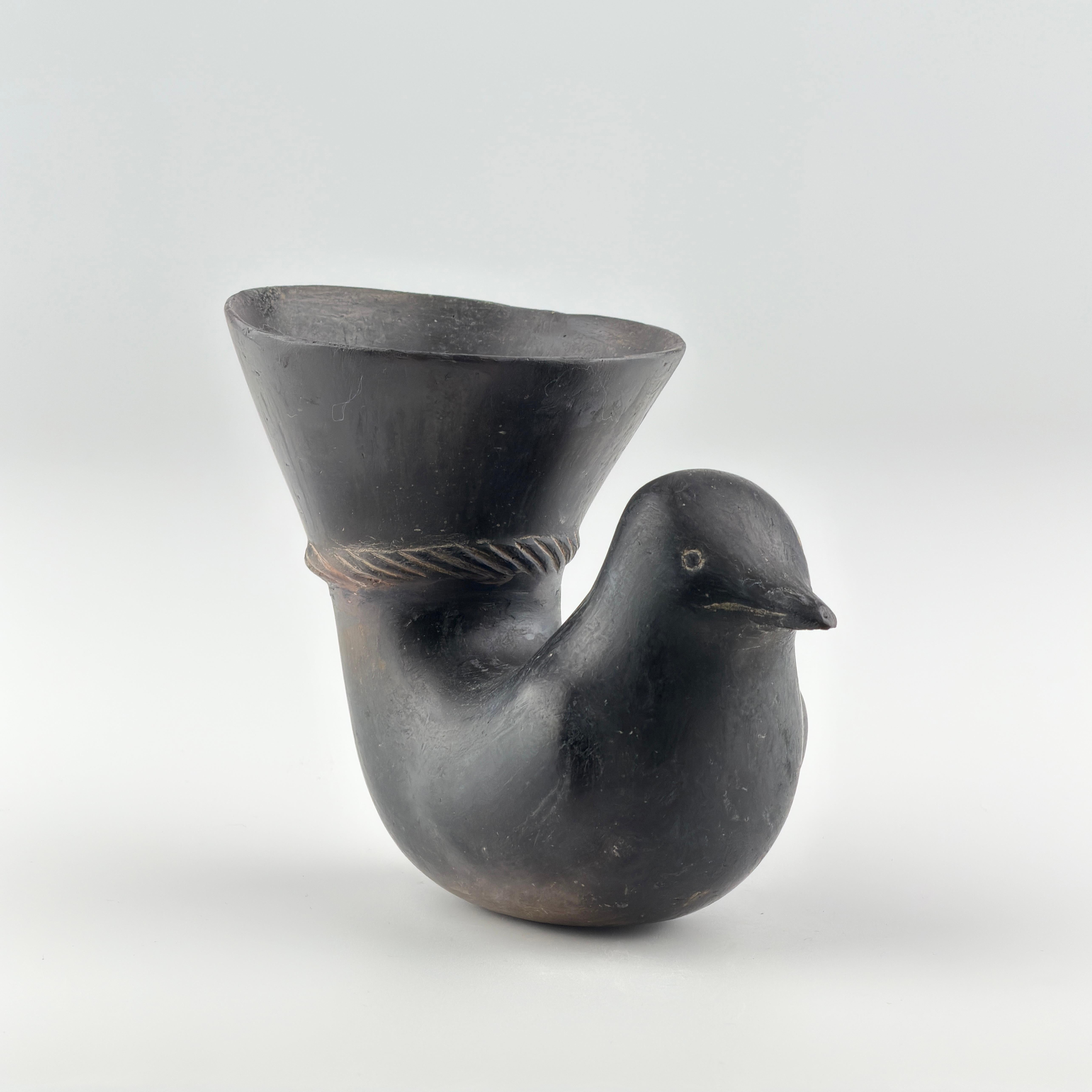 Blackware Bird-Shaped Vessel For Sale at 1stDibs