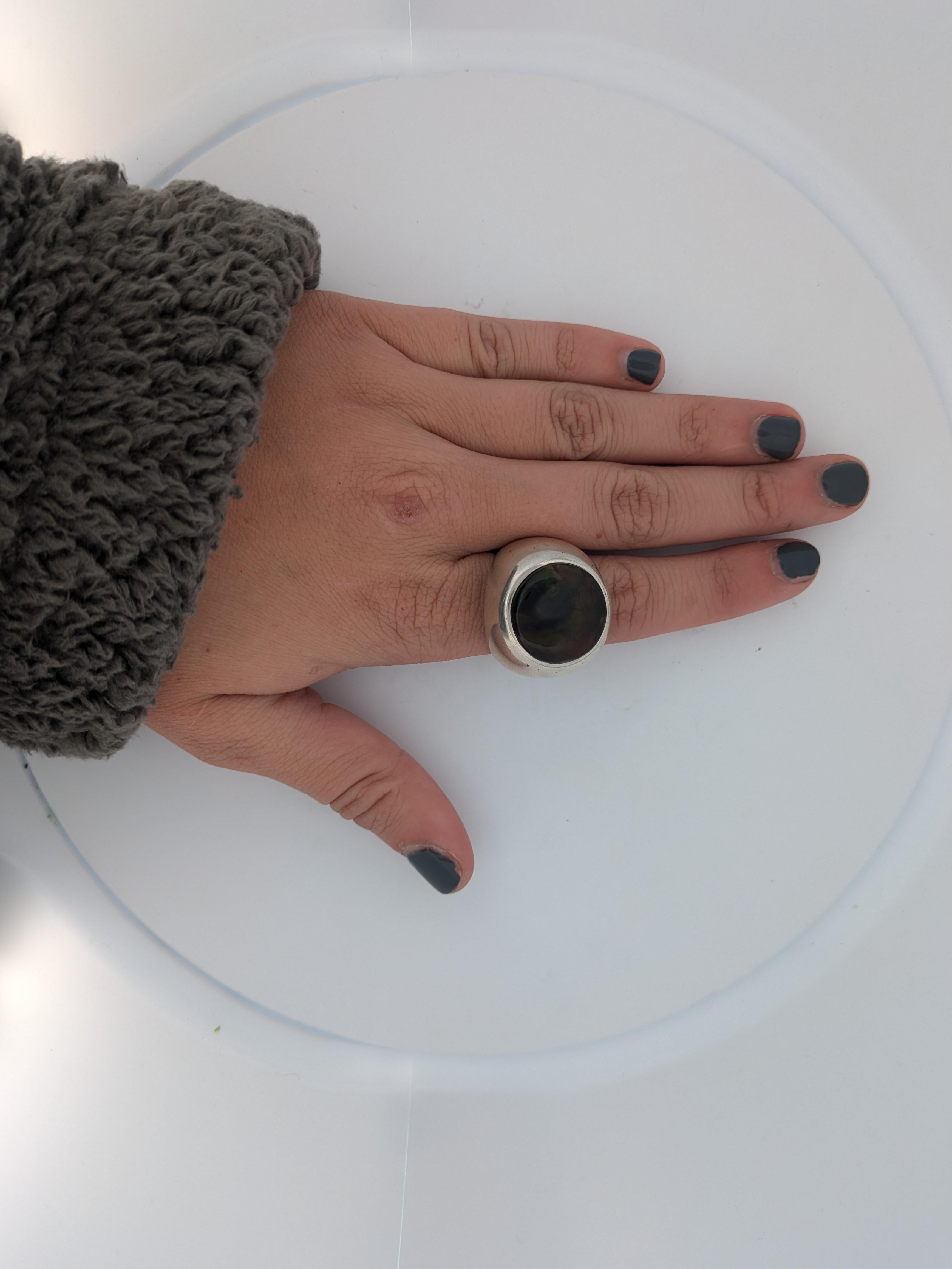 Blackwater Basin Sterling Silver Ring By Robert Drozd With Fire Agate ...