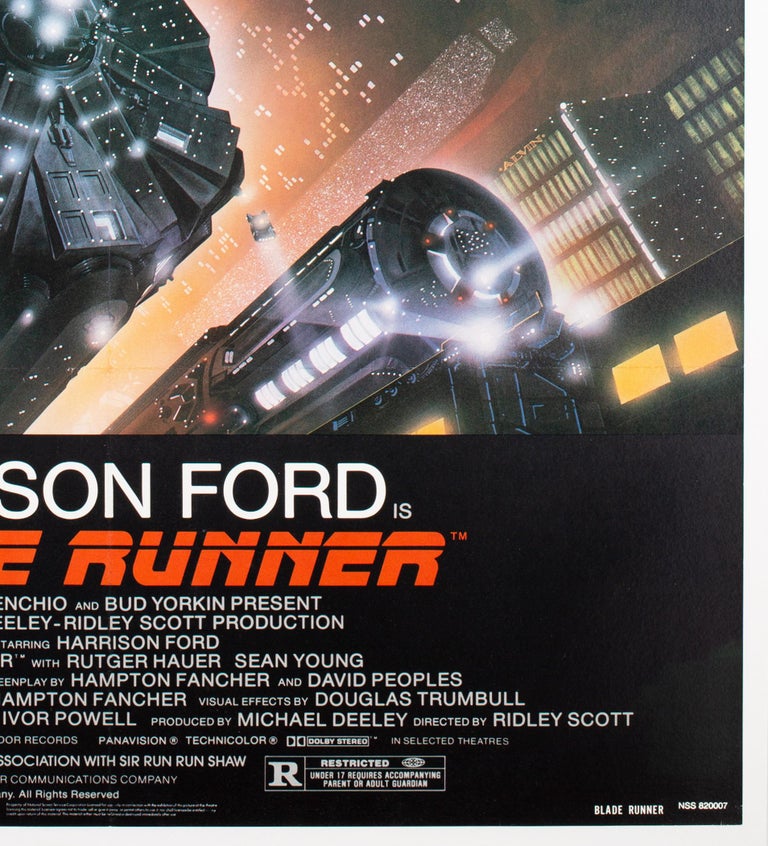 Blade Runner 1982 US 1 Sheet Film Movie Poster, Alvin at 1stDibs