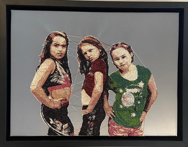 Blair Martin Cahill - Blair Cahill, Three Traveller Girls, Framed For Sale at 1stDibs