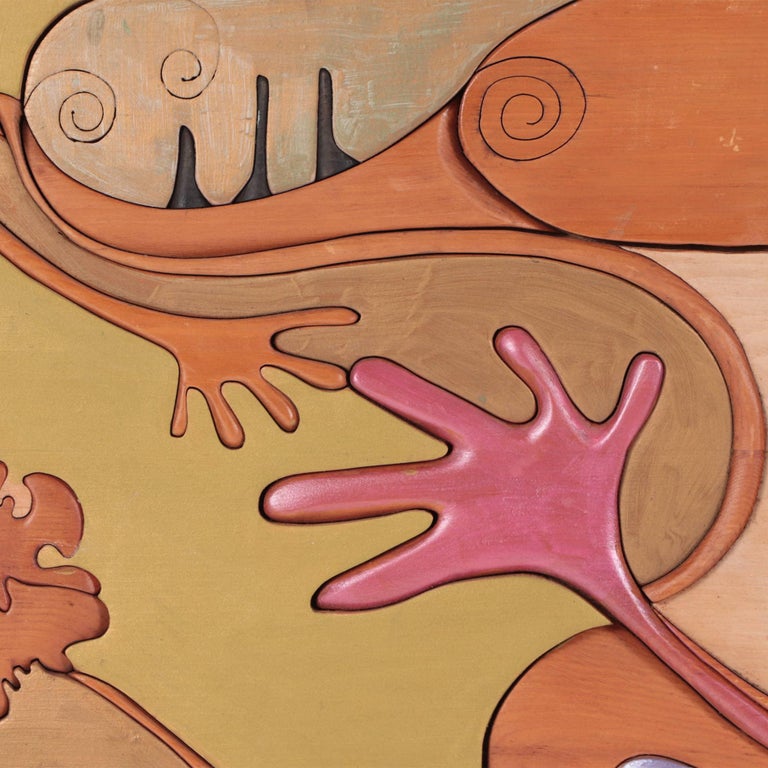 Blair York 'American, 20th Century' a Mid-Century Modern Assemblage Painting For Sale at 1stDibs