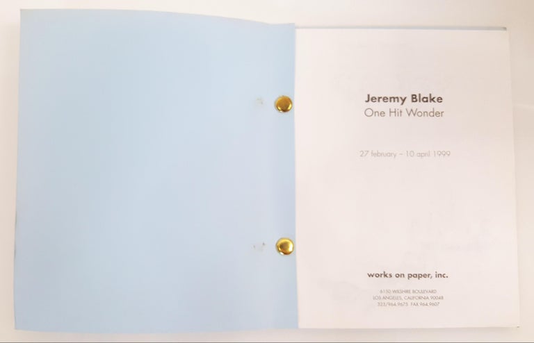 Mythic Artist Jeremy Blake First Script 42 Drawing Small Edition LA ...