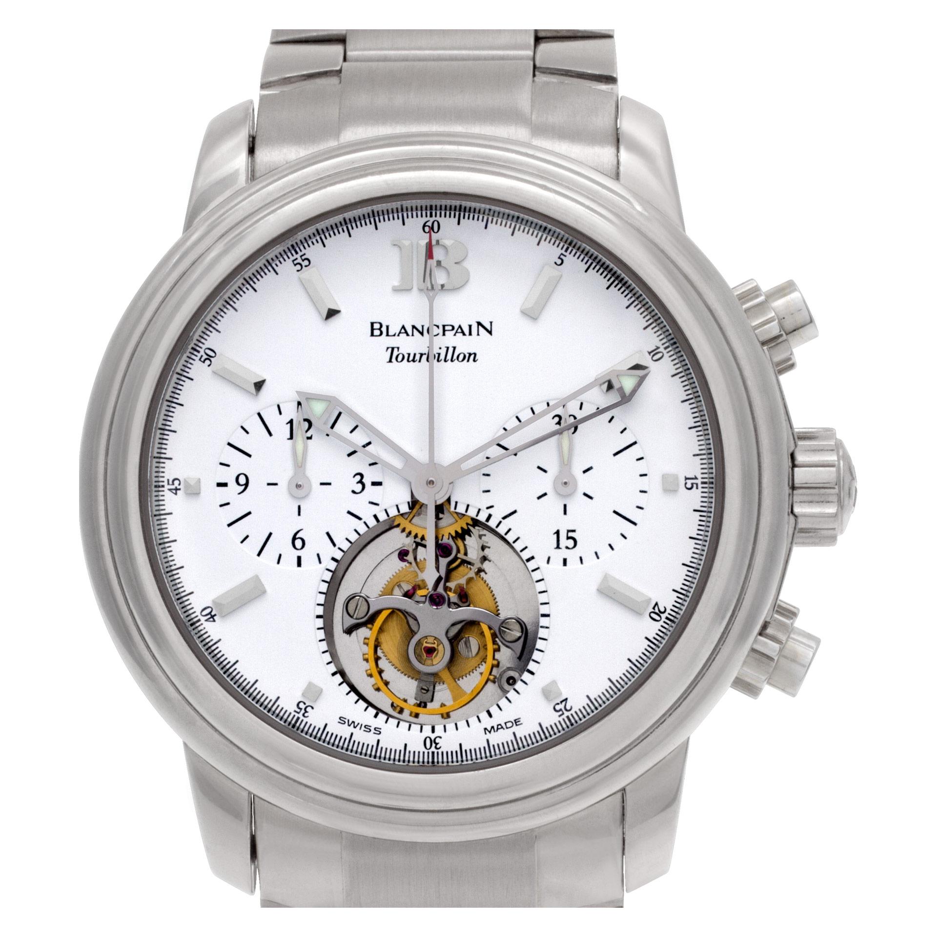 Blancpain Leman Tourbillon 18k White Gold At 1stdibs Blancpain