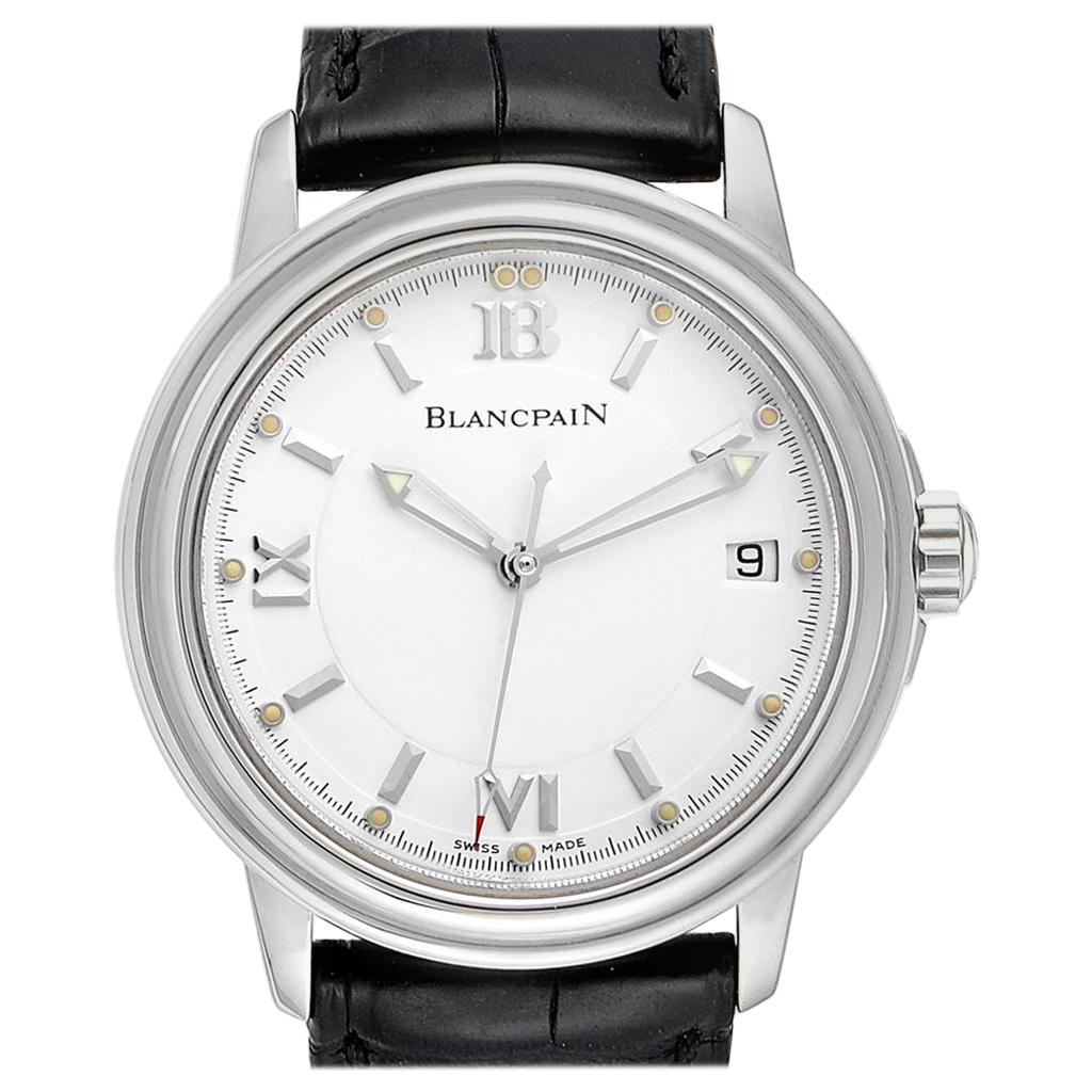 Blancpain Leman Ultra Slim White Dial Steel Men's Watch 2100 Box Papers ...