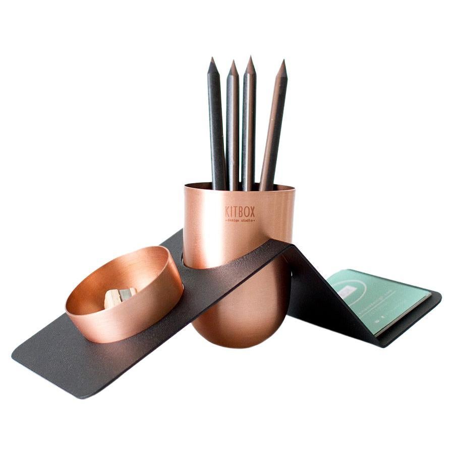 Blank Desk Organizer, Copper and Black For Sale at 1stDibs | copper ...