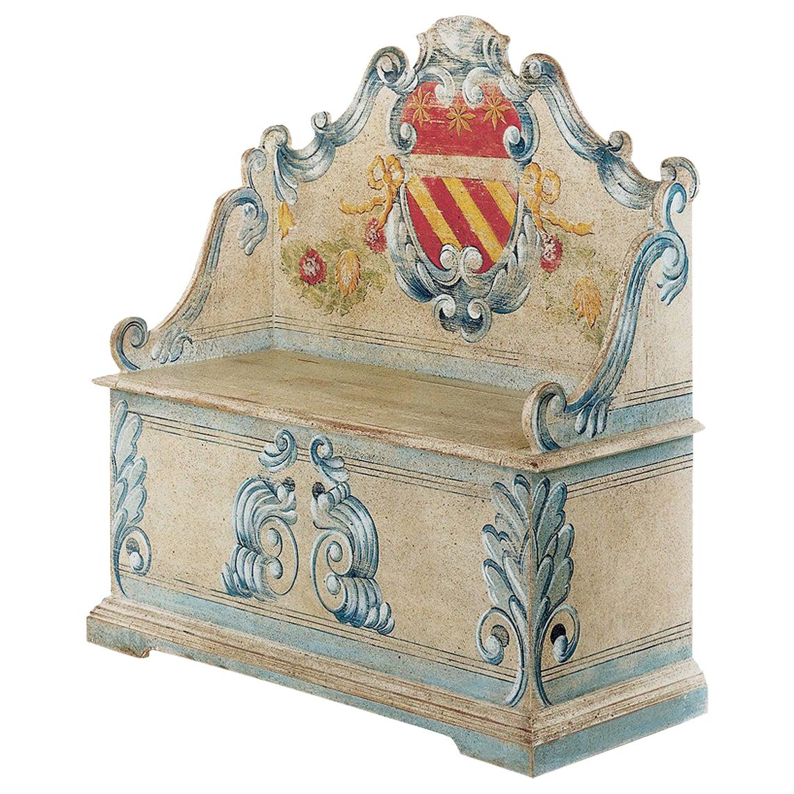 Blanket Chest with Crest Decoration For Sale at 1stDibs