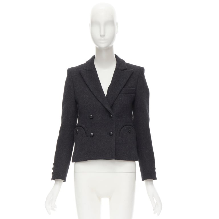 BLAZE MILANO Lane Crawford Exclusive Spencer grey wool pocket blazer ...