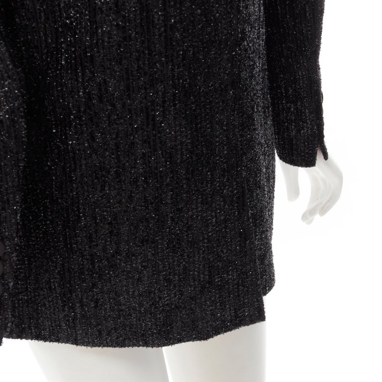BLAZE MILANO Midnight Smoking metallic black lurex chenille velvet ...