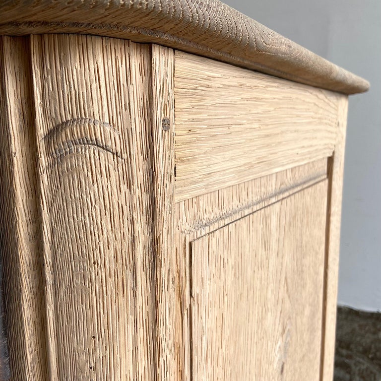 Bleached European Oak Sideboard with Drawers and Doors For Sale at 1stDibs