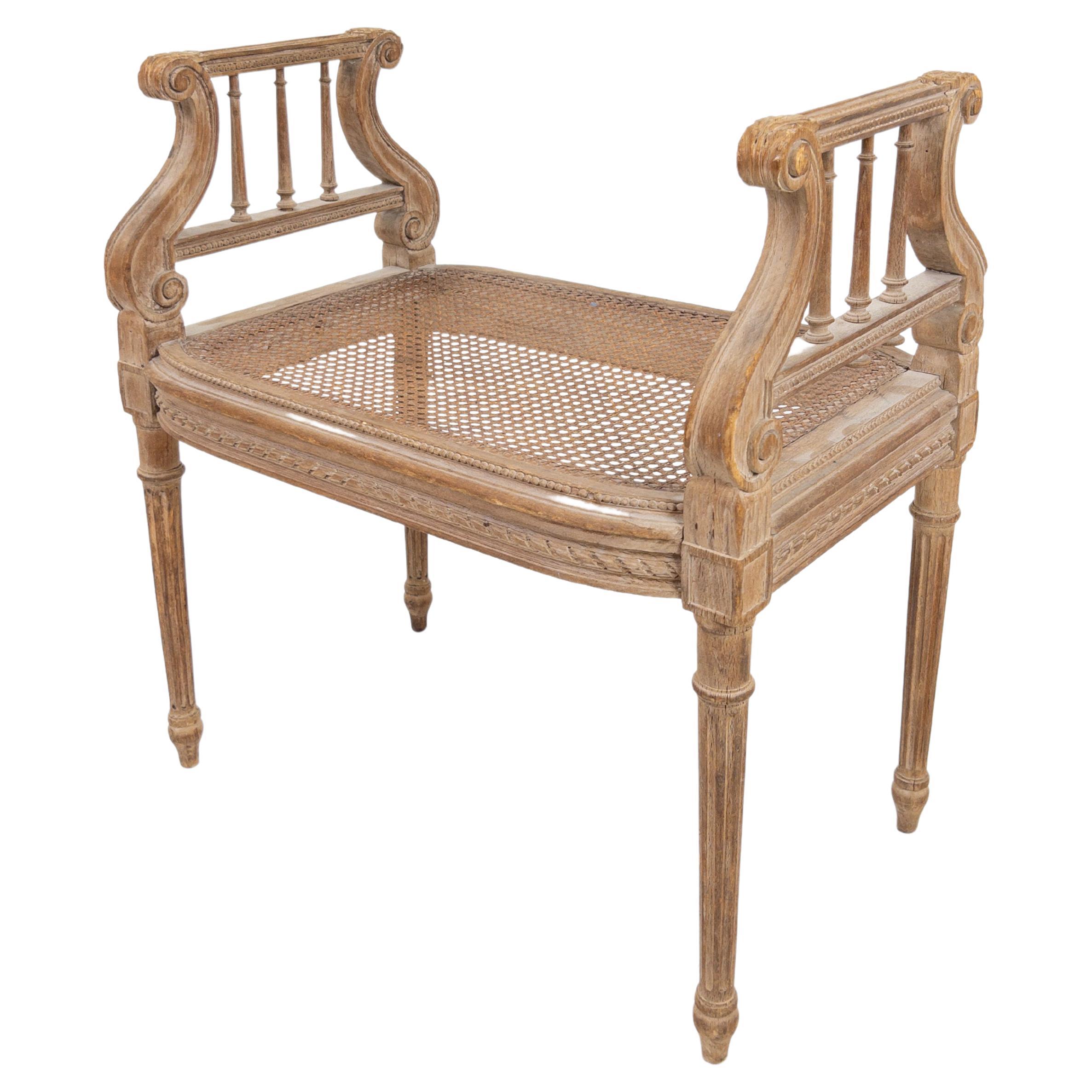Louis XVI Style Bench With Corner Rosettes For Sale at 1stDibs
