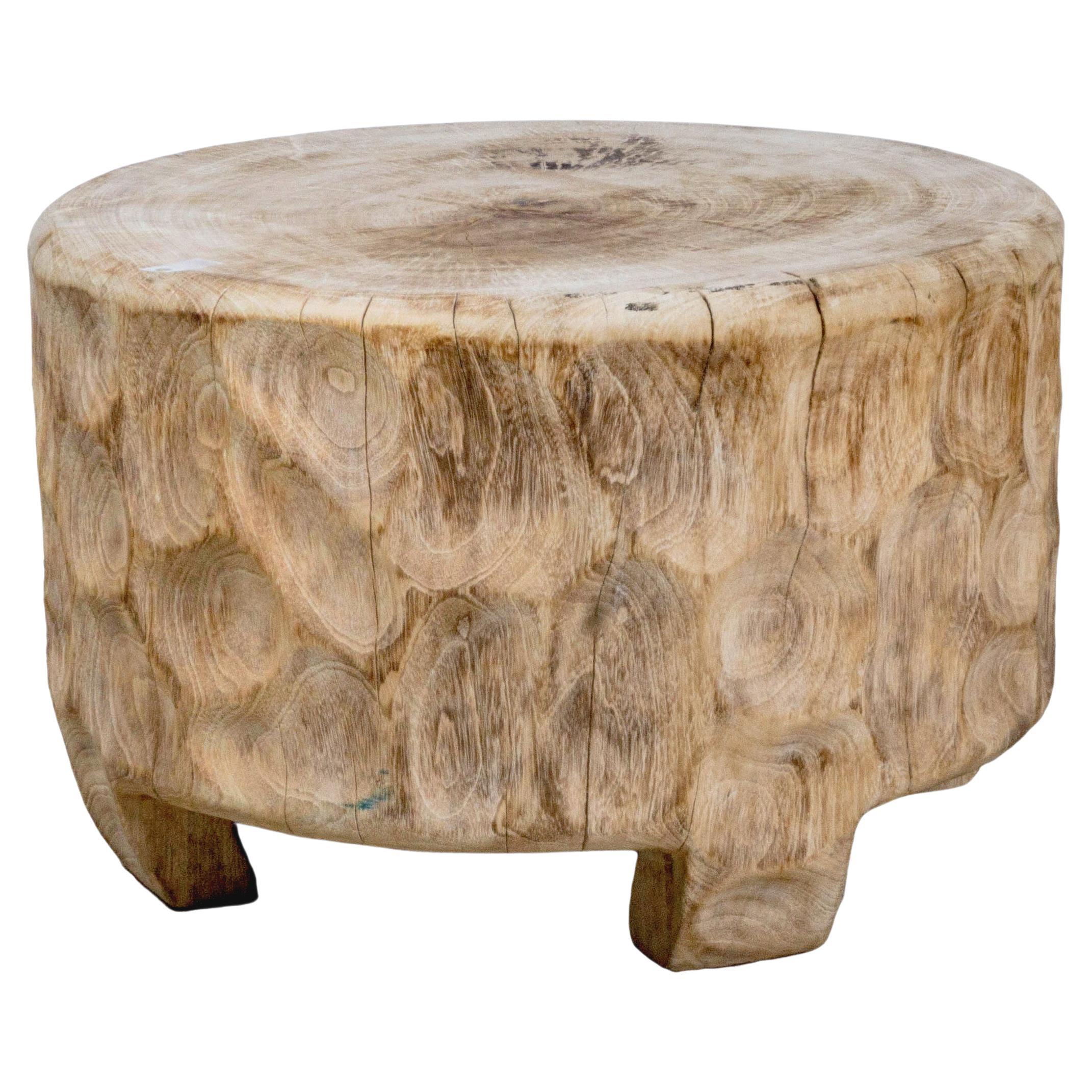 Bleached Lychee Wood Side Table at 1stDibs